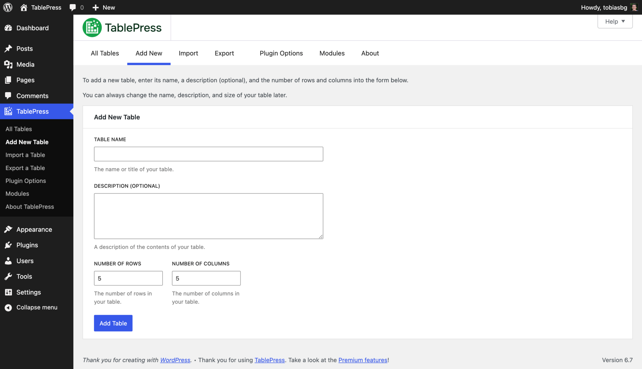 TablePress Demo · TablePress