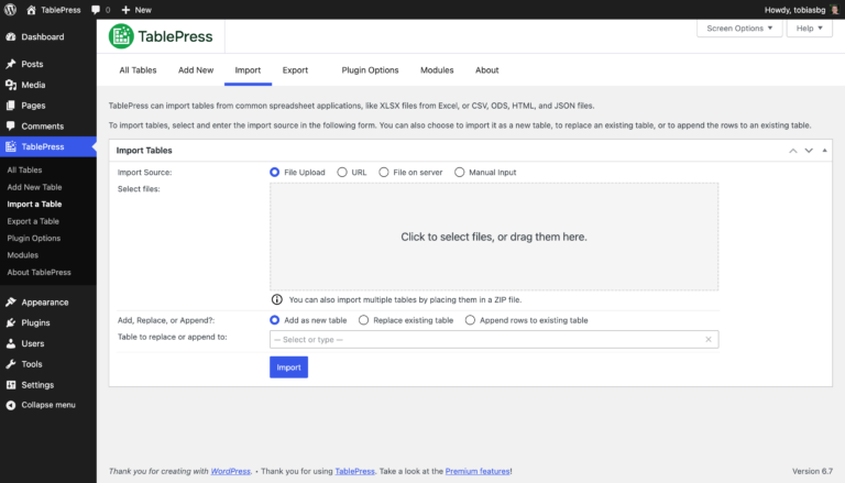 TablePress Demo · TablePress